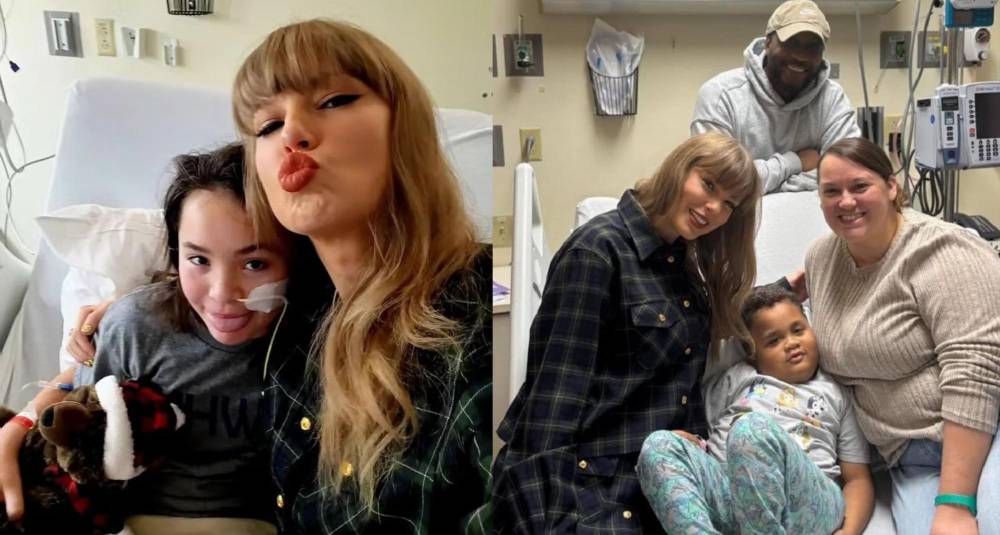 Taylor Swift visita a pacientes de hospital infantil