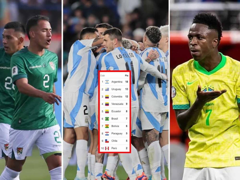 Tabla de posiciones eliminatorias sudamericanas tras la goleada de Argentina vs Chile