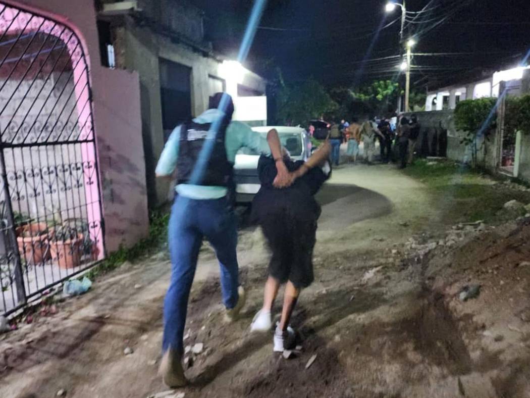 Al menos siete presuntos pandilleros de la 18 son detenidos en Chamelecón