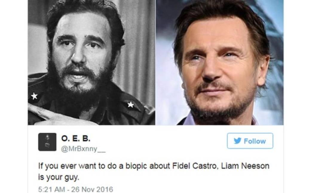 Fidel Castro And Liam Neeson