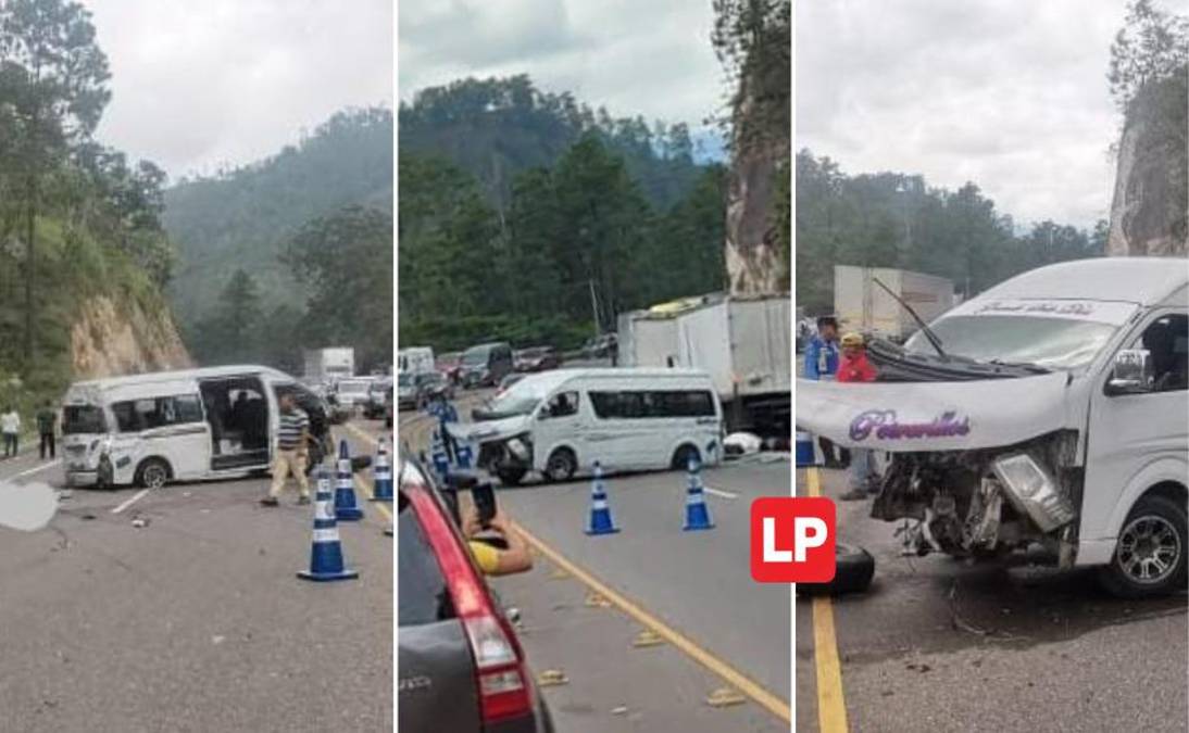 Brutal choque entre microbús y camión termina en tragedia en la CA-5 (Fotos)