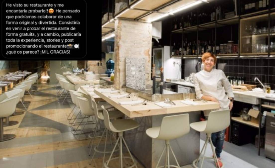 Influencer quiso comer gratis y los dueños del restaurante le dieron ...