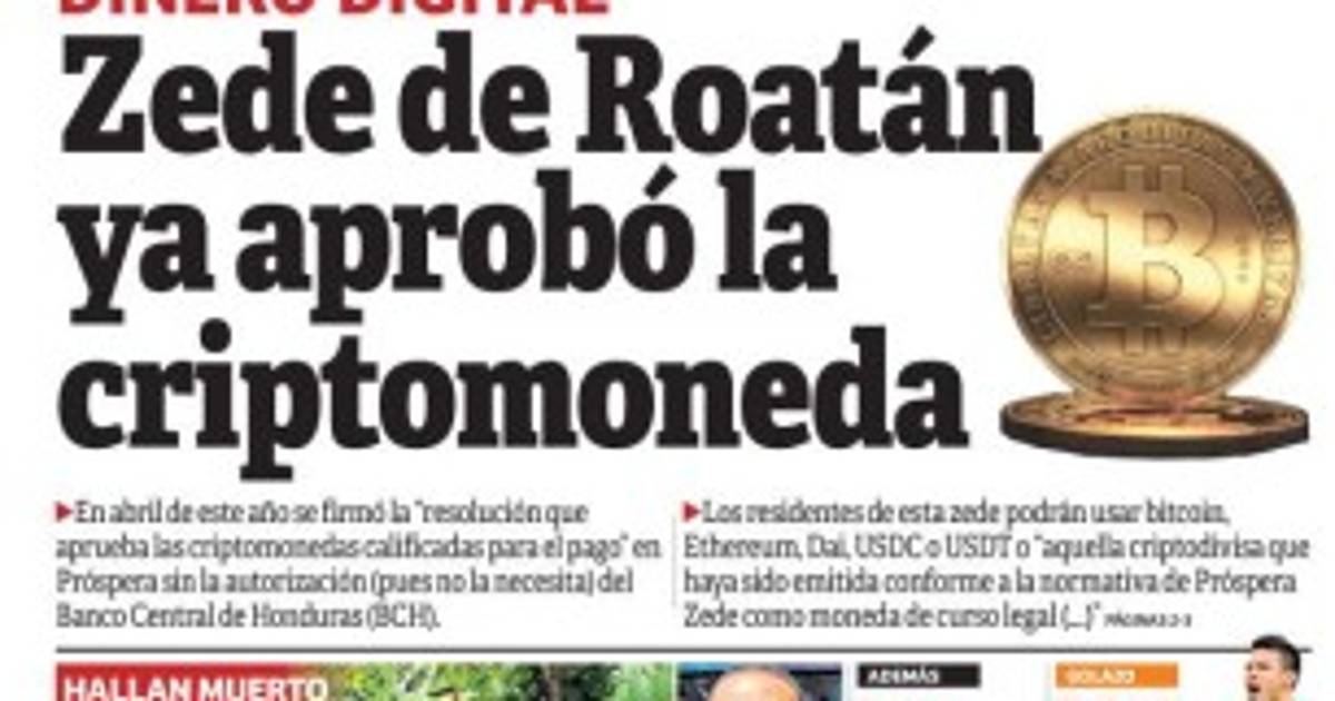 Zede de Roatán ya aprobó la criptomoneda