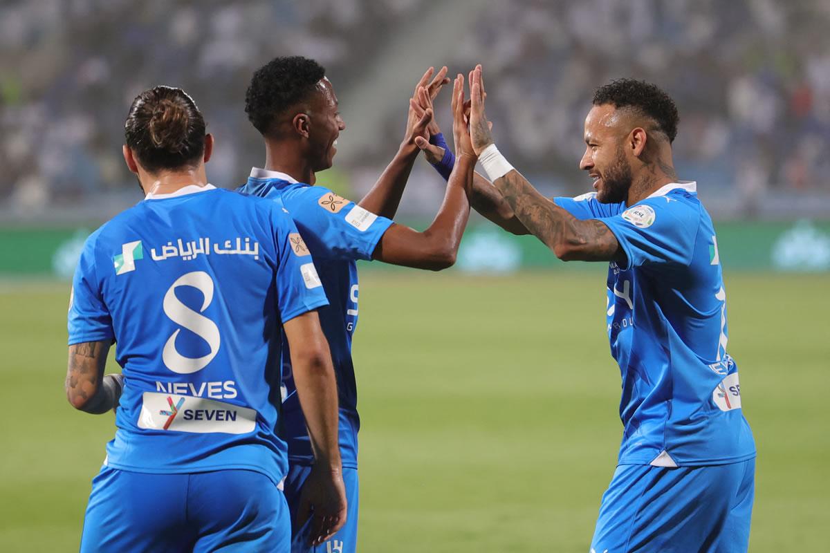 Neymar ya se divierte en Arabia: así fue su debut y goleada del Al Hilal