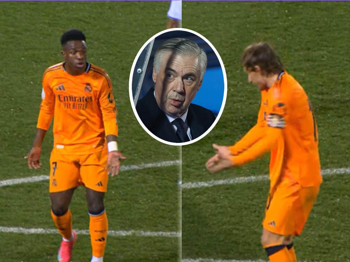 La brutal bronca de Modric con Vinicius en el Leganés vs Real Madrid: esto dijo Ancelotti