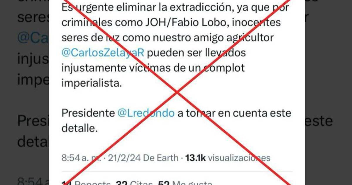 Gilberto Ríos no pidió a Luis Redondo en X que se elimine la extradición