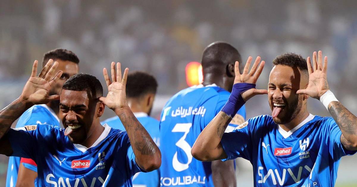 Neymar ya se divierte en Arabia: así fue su debut y goleada del Al Hilal