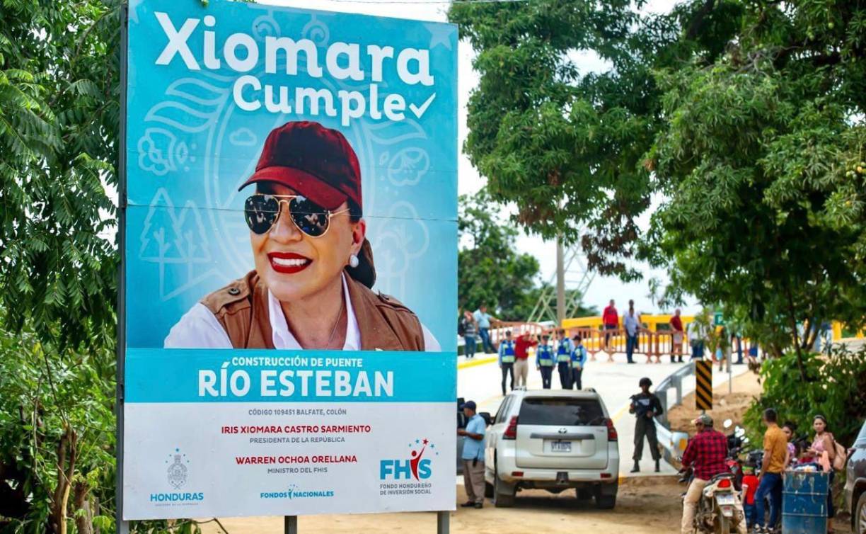 Imágenes: Xiomara Castro inaugura puente sobre el río San Esteban en ...