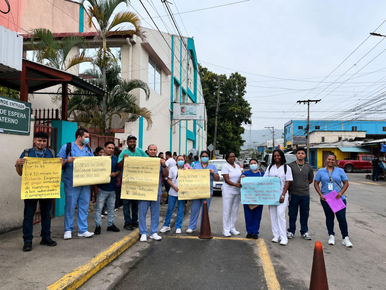 Personal del Leonardo Martínez protesta por salarios atrasados