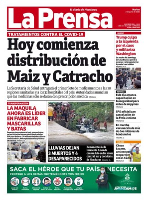 Hoy comienza distribución de Maiz y Catracho