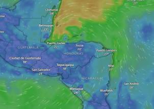 Tormenta Sara avanza lentamente por la costa del Caribe de Honduras