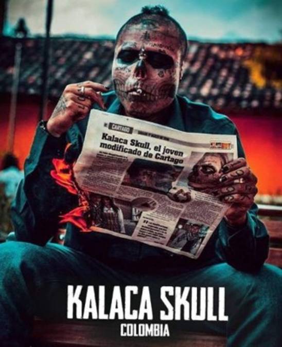 'Kalaca Skull', el hombre calavera que impacta con su transformación