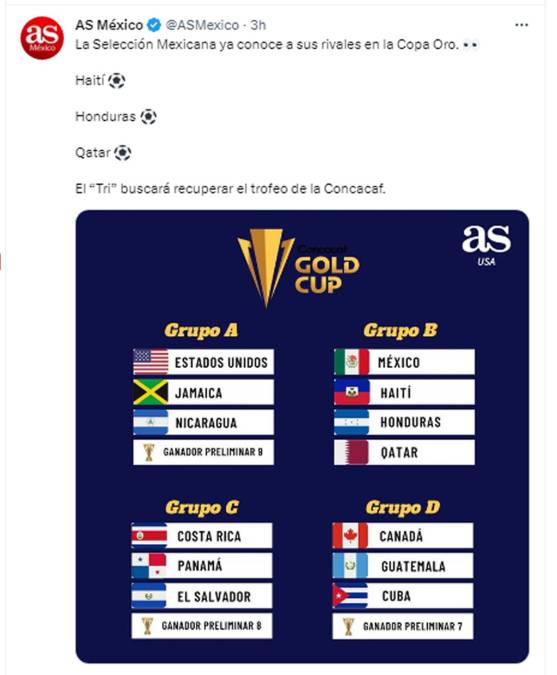 Lo que dicen en México sobre Honduras y el grupo de Copa Oro 2023