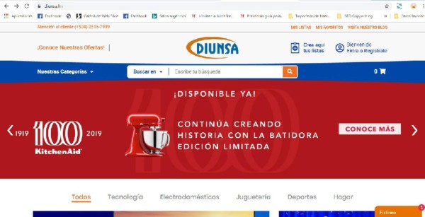 Diunsa ofrece más de 15,000 productos en su renovada tienda en línea