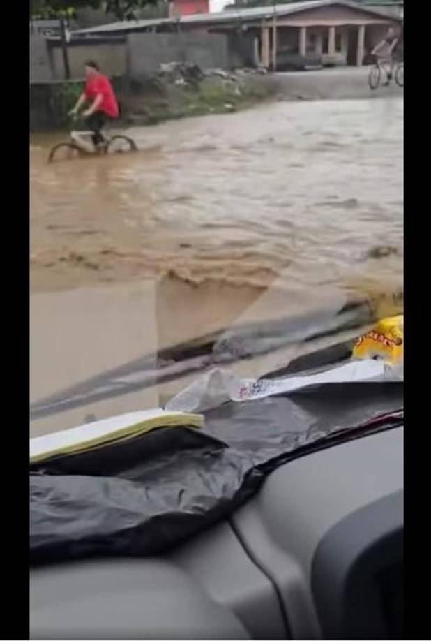 Colonias de El Progreso bajo el agua por las últimas lluvias