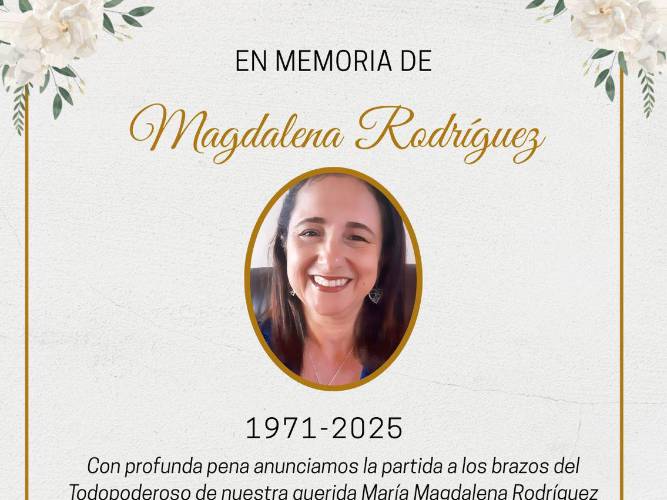 Fallece María Magdalena Rodríguez, destacada periodista sampedrana