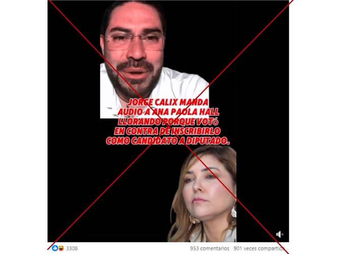 Cálix no insultó a Ana Paola Hall en un audio viral