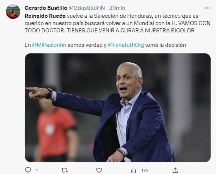 La reacción de la prensa de Honduras por el regreso de Rueda a la ‘H’