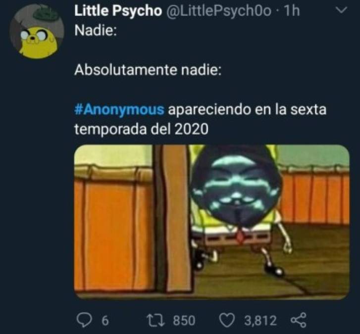 Anonymous reaparece y deja divertidos memes