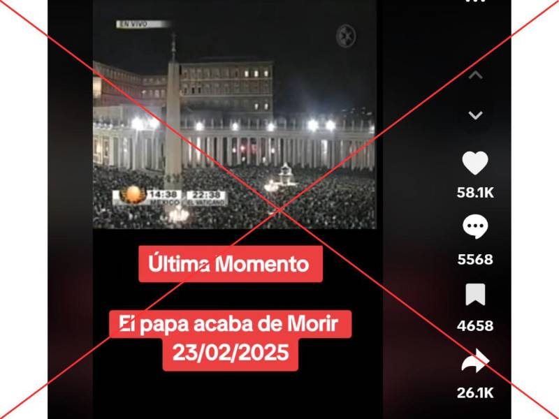 Es falso que el papa Francisco murió el 24 de febrero en Roma