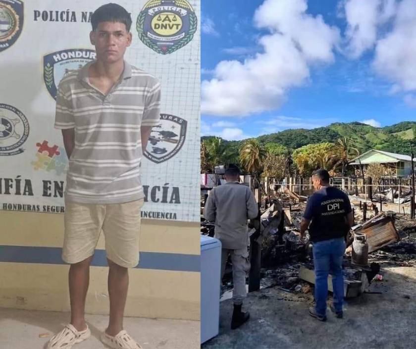 Capturan a sospechoso de incendiar seis viviendas en Guanaja, Islas de ...