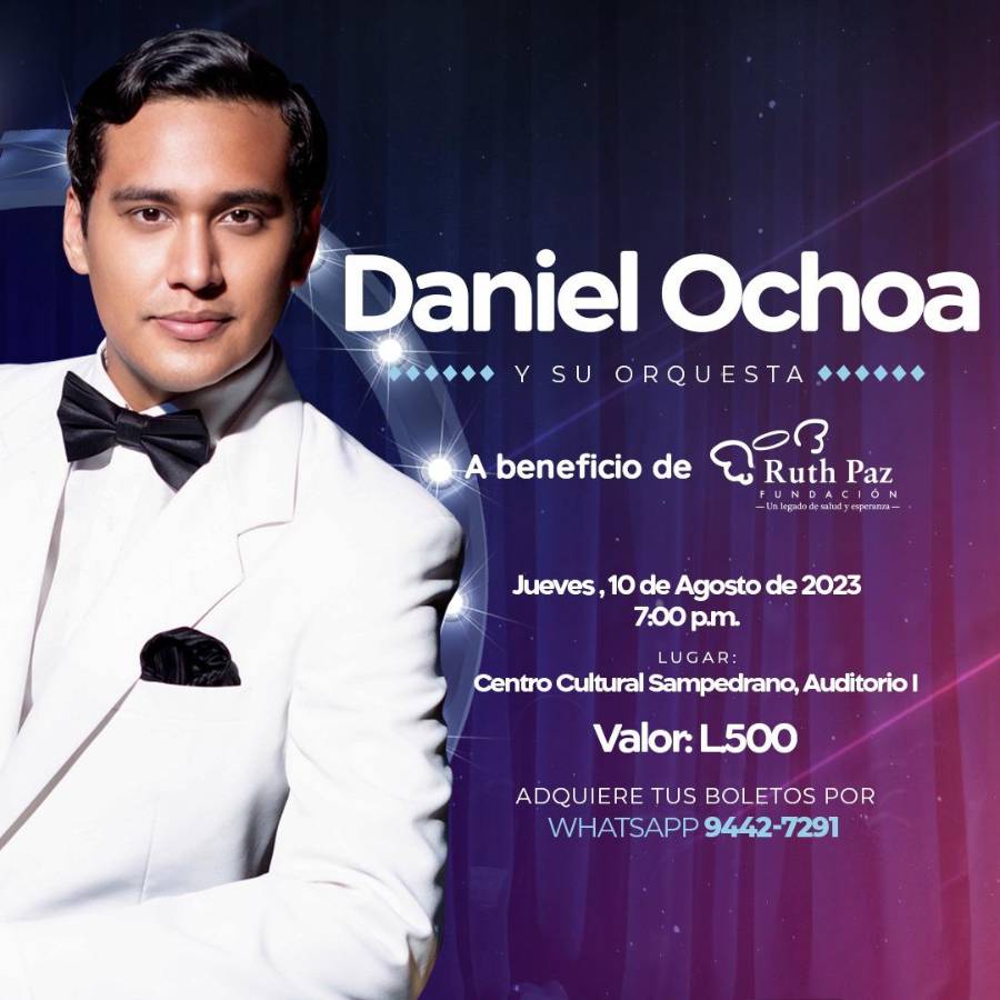 Daniel Ochoa y su orquesta ofrecerán concierto a beneficio de la Fundación Ruth Paz