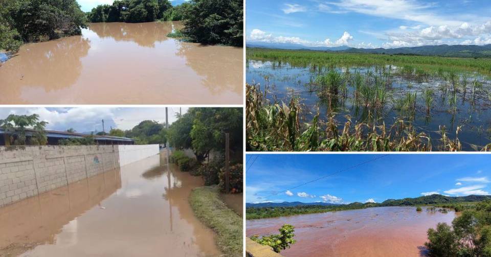 FOTOS: El río Ulúa comienza a filtrarse en El Progreso, Yoro, y amenaza ...