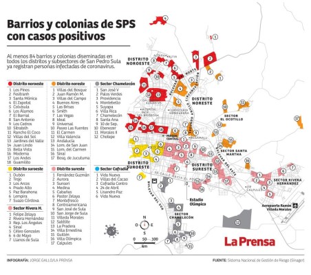 Mapa de barrios y colonias de San Pedro con COVID-19 - Diario La Prensa