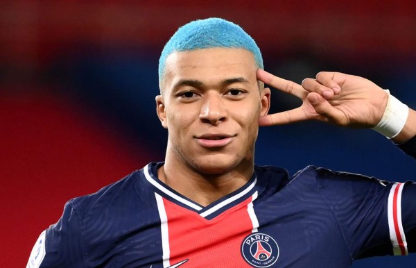 Un Mbappé con el pelo teñido de azul lidera triunfo del PSG que se ...